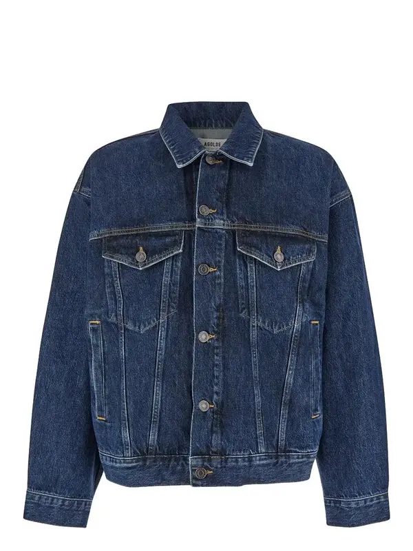AGOLDE Vintage Effect Denim Jacket - Blue