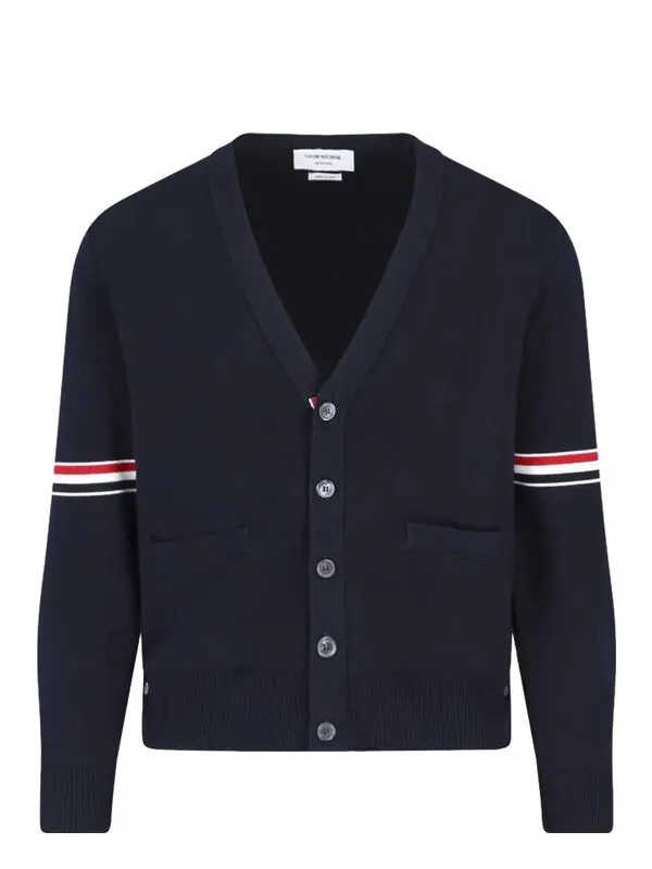 Thom Browne Cotton Knit Cardigan - Blue