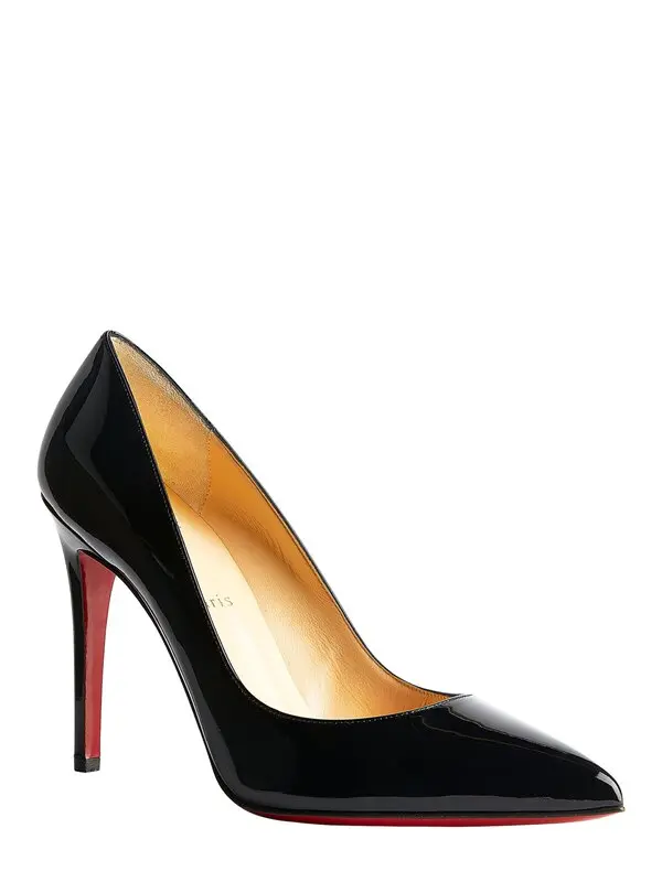 CHRISTIAN LOUBOUTIN Pigalle Patent Pumps 100 - Black