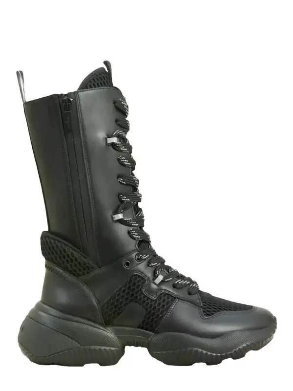 Hogan Interaction Leather Boots - Black
