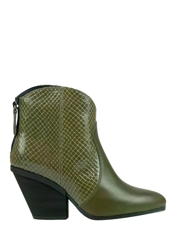 Hogan Leather Ankle Boots - Green