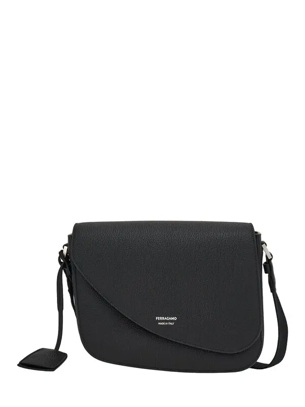 FERRAGAMO Fiamma Messenger Bag - Black