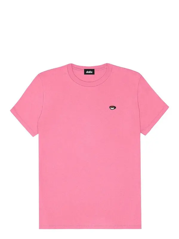 DALIX Lil Coffee Cup Jersey Tee - Charity Pink