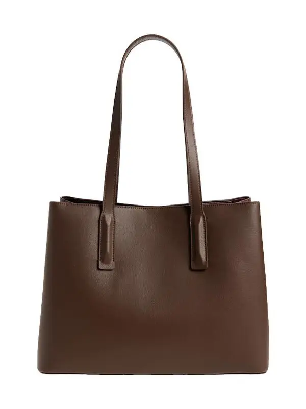 FREJA NEW YORK Linnea Faux Leather Tote - Espresso