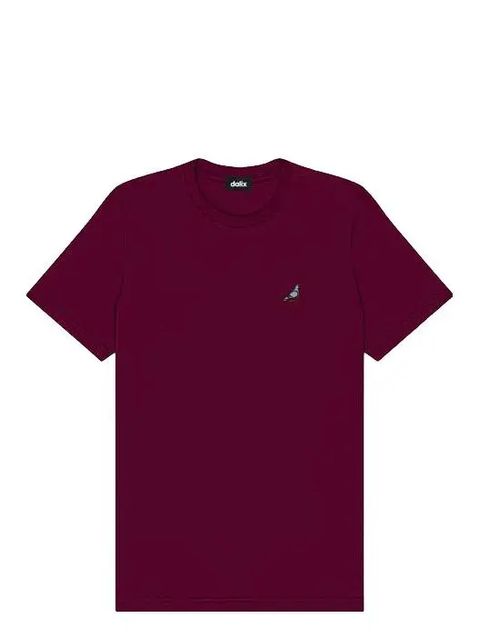 DALIX Pigeon Jersey Tee - Maroon