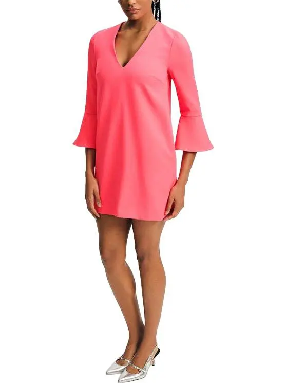 ISAAC MIZRAHI NEW YORK Flare Sleeve Sheath Dress - Radiant Rose
