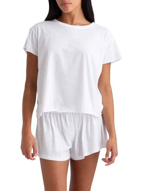 PAPINELLE Boxy Organic Cotton Sleep T-shirt - White