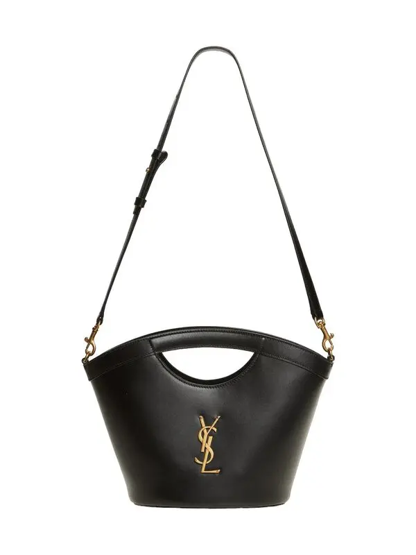 Saint Laurent Mini Celia Leather Handbag - Nero