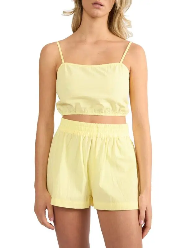 VIENS AVEC MOI The Everyday Mini Top - Light Yellow