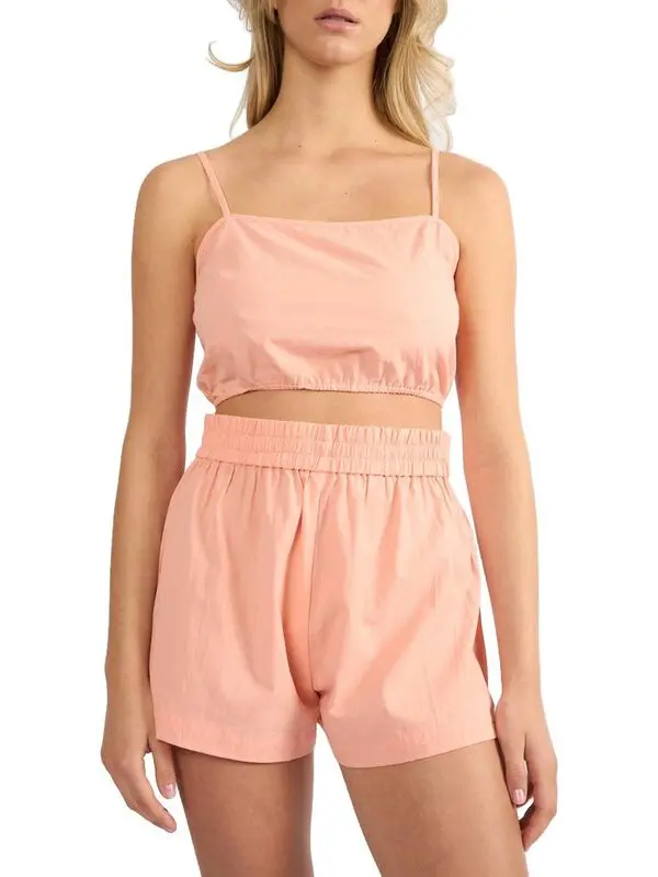 VIENS AVEC MOI The Everyday Mini Top - Peach