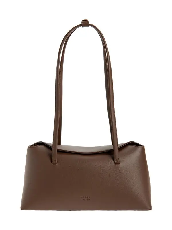 FREJA NEW YORK Chrystie Faux Leather Shoulder Bag - Espresso