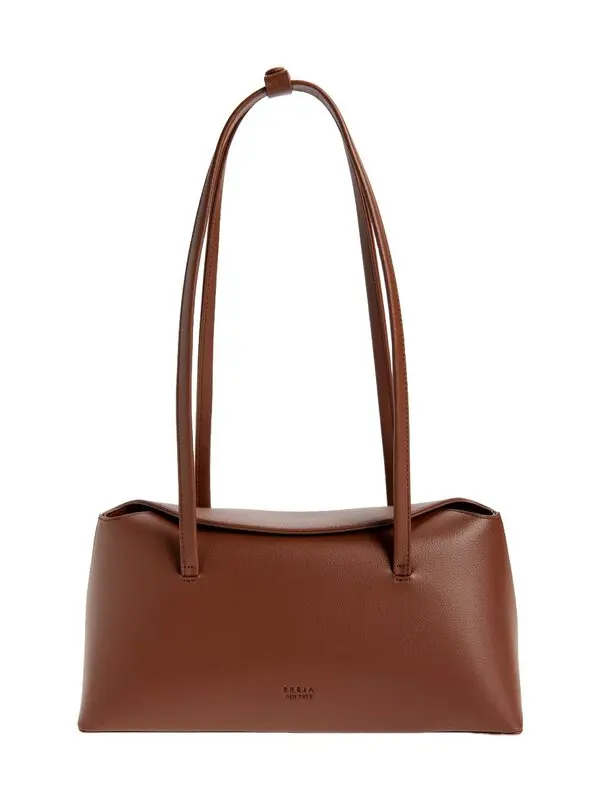FREJA NEW YORK Chrystie Faux Leather Shoulder Bag - Pecan