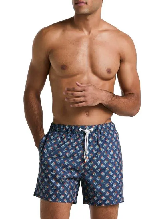 ORIGINAL PENGUIN 5-inch Swim Trunks - Sargasso Sea