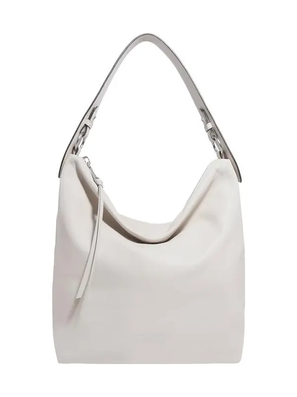 AIMEE Ava Leather Hobo Bag - Chalk