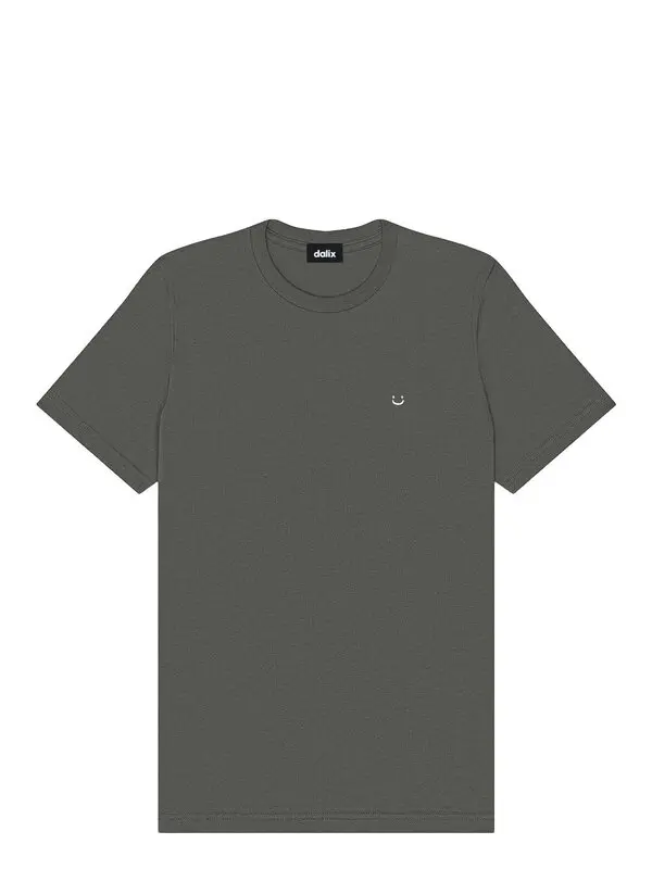 DALIX Lil Smile Jersey Tee - Asphalt Gray