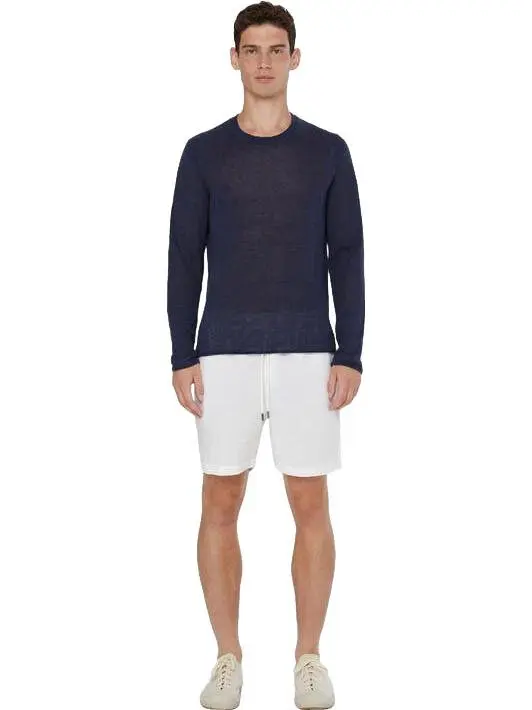 Onia Kevin Crewneck Linen Sweater - Deep Navy