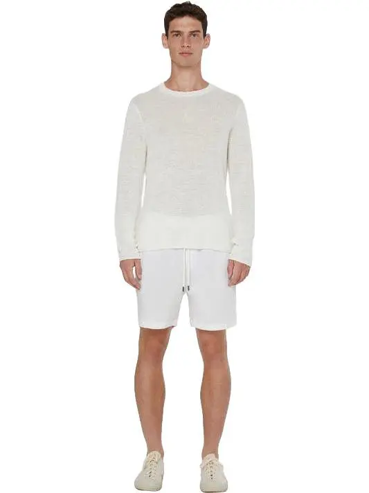 Onia Kevin Crewneck Linen Sweater - White