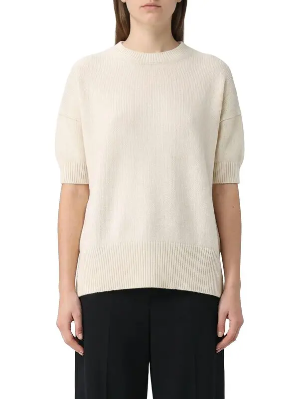 JIL SANDER Short-sleeved Cashmere Jumper - Ivory