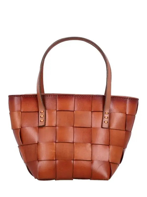 Dragon Diffusion Woven Leather Handbag - Dove Grey