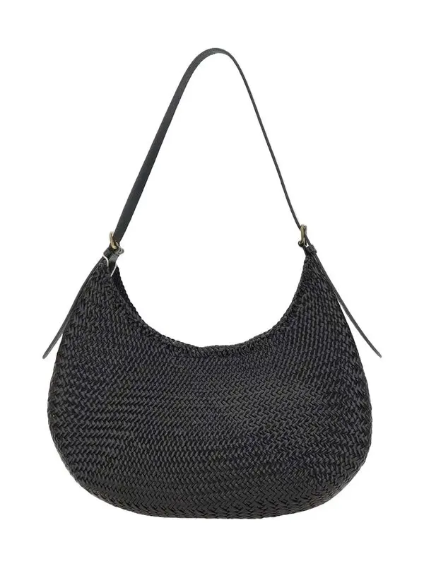 Dragon Diffusion Woven Shoulder Bag - Black