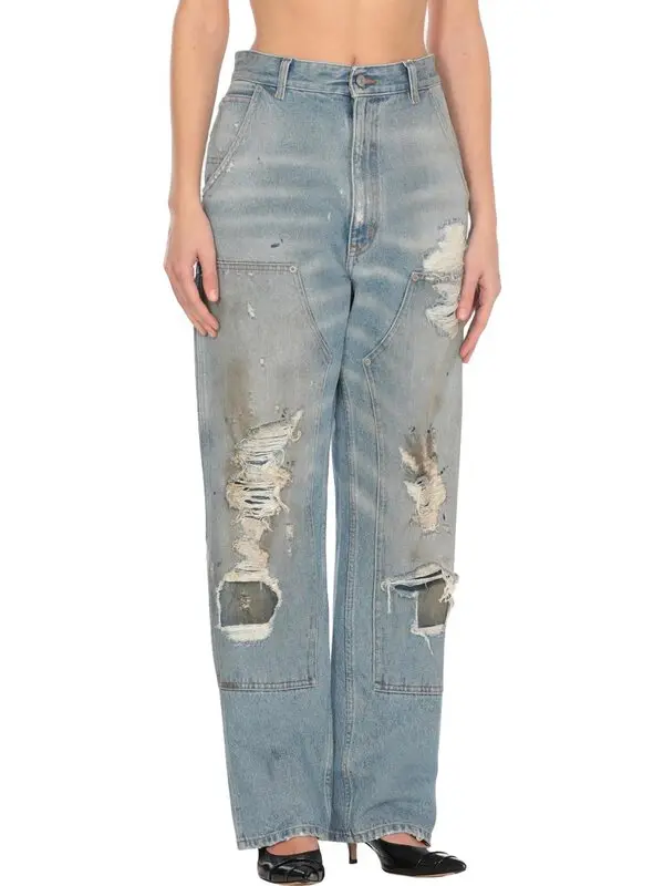 MAISON MARGIELA Distressed Carpenter Jeans - Gnawed Blue