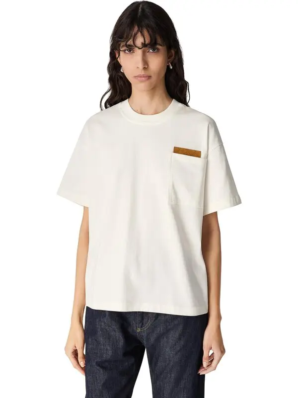 Bottega Veneta Cotton Jersey T-shirt - Chalk