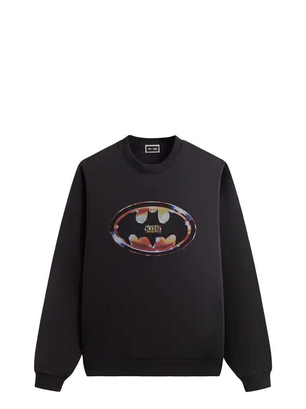Kith X Batman Logo Vintage Nelson Crewneck - Black
