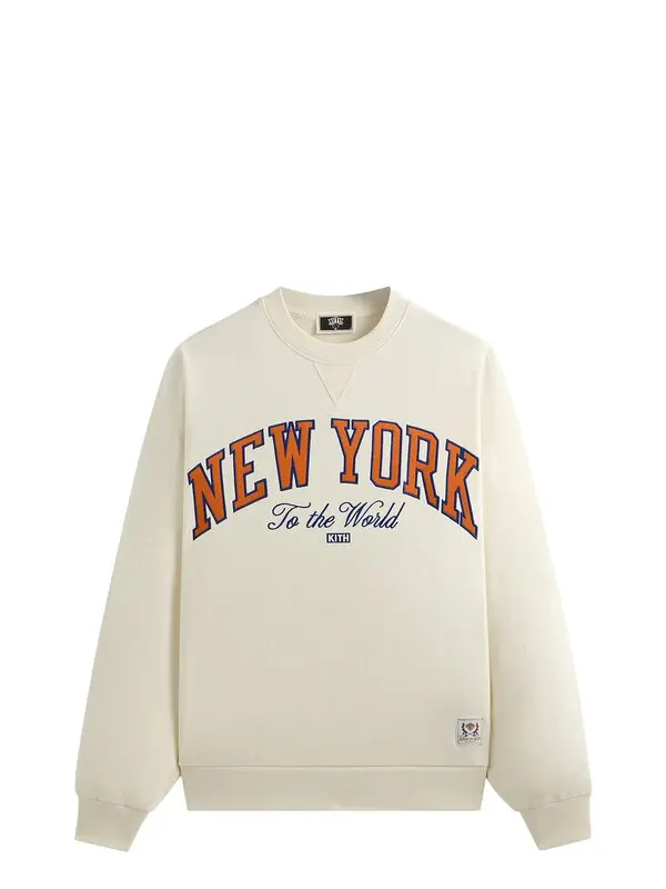 Kith For The New York Knicks Vintage Nelson Crewneck - Cream