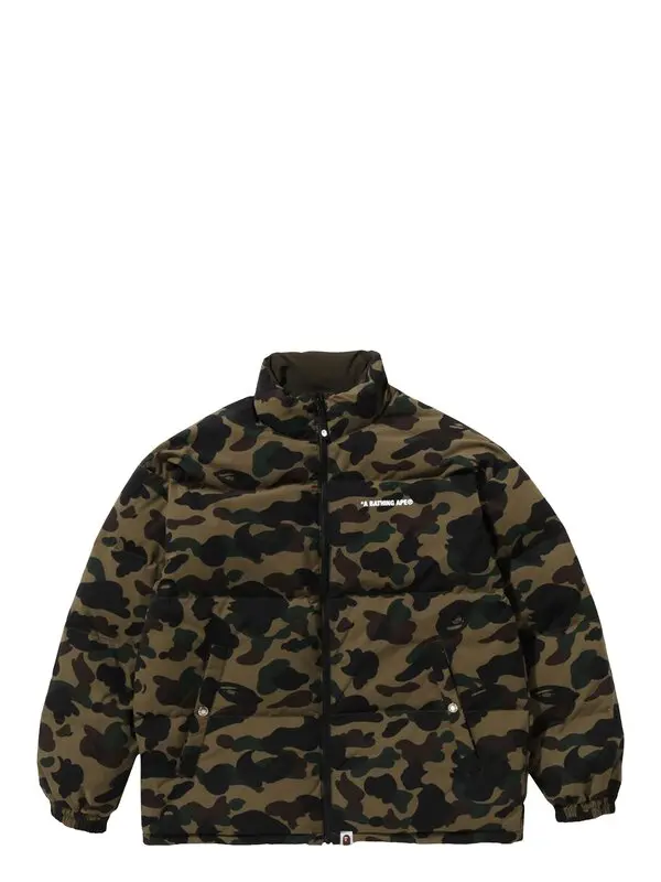A BATHING APE 1st Camo Reversible Down Jacket - Green