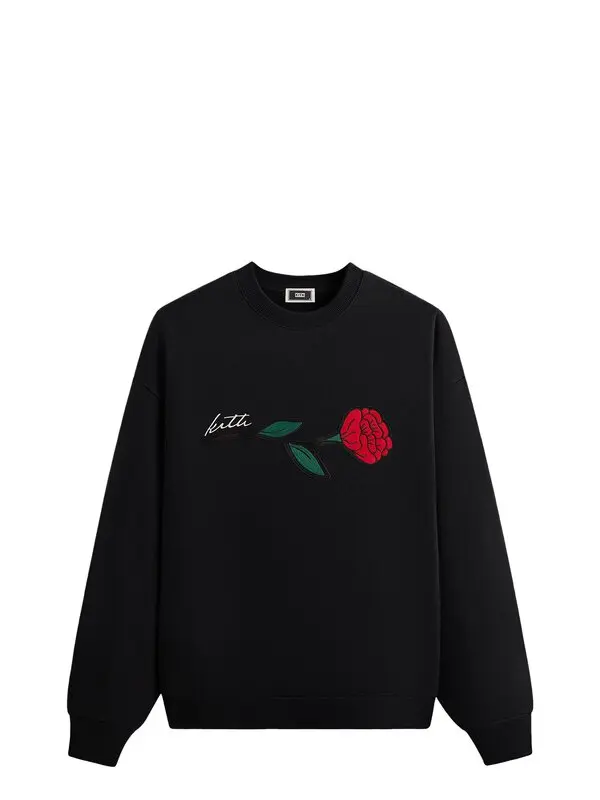Kith Signature Rose Crewneck - Black