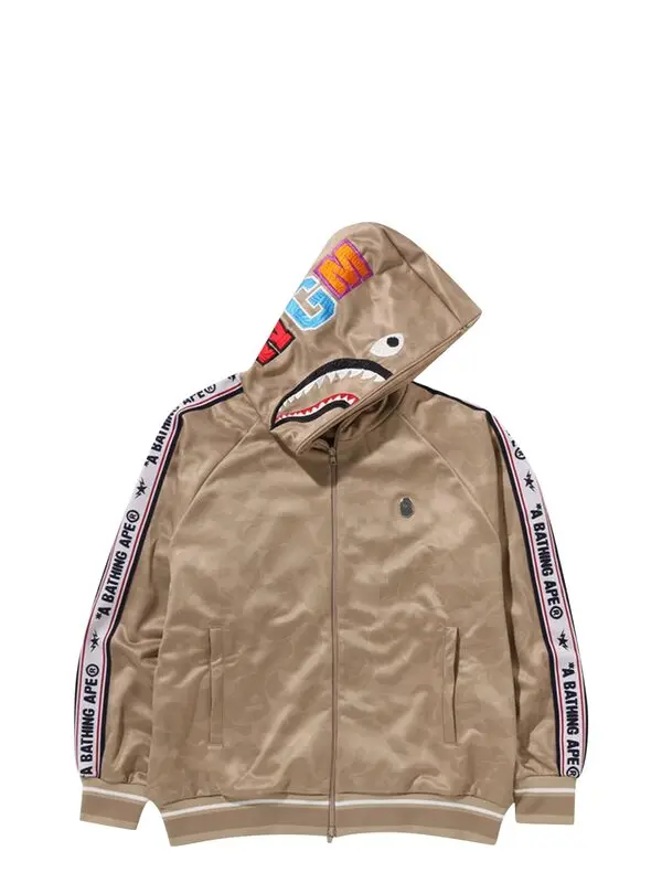 BAPE Relaxed Fit Shark Full Zip Hoodie - Tan