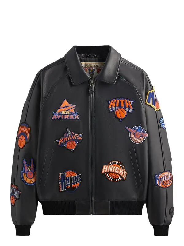 Kith Avirex For The New York Knicks Icon Jacket - Black