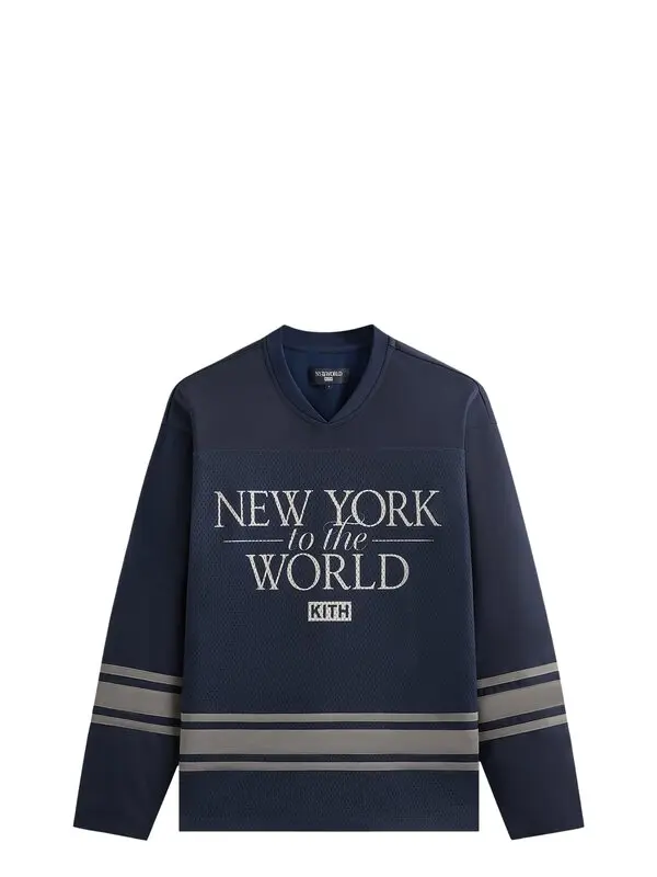 Kith Ny To The World Big Apple Malik' Jersey - Blue