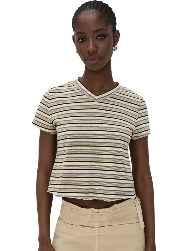 Lioness North Light Striped Tee - Yellow Stripe