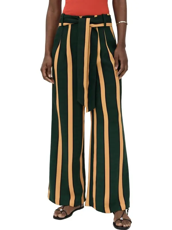 SIMONMILLER Alto Crepe Pants - Fern/mustard Stripe