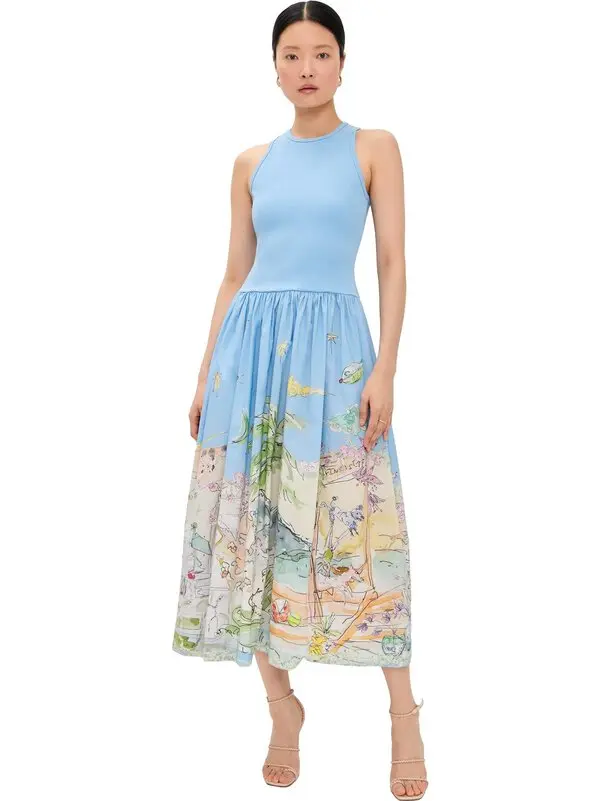 ALEMAIS Anouk Tank Midi Dress - Sky
