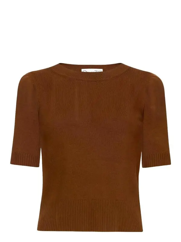 Oscar De La Renta Virgin Wool Jumper - Brown