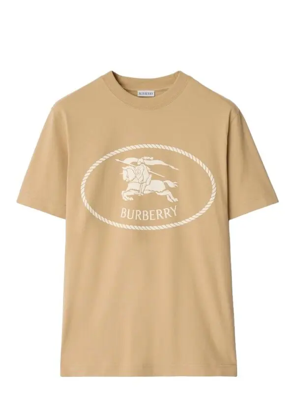Burberry Knight Stamp Cotton T-shirt - Beige Beige