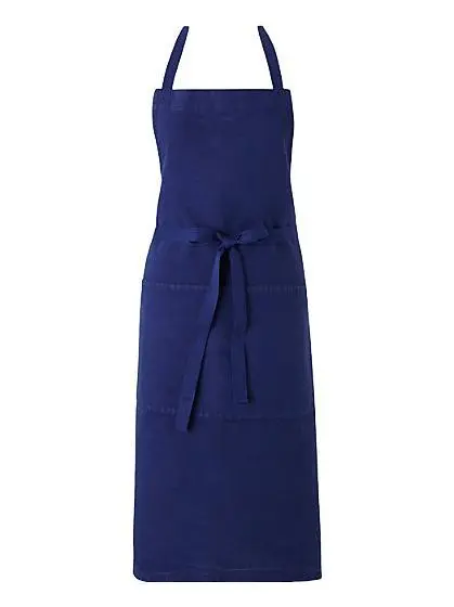 Charvet Bricoleur Cotton And Linen Apron - Bleu