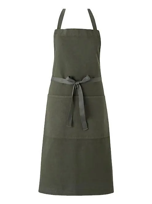 Charvet Bricoleur Cotton And Linen Apron - Lierre