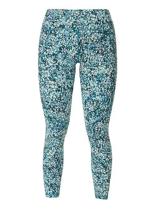 Sweaty Betty Power 7/8 Graphic-print High-rise Stretch-jersey Leggings - Blue Meadow Print