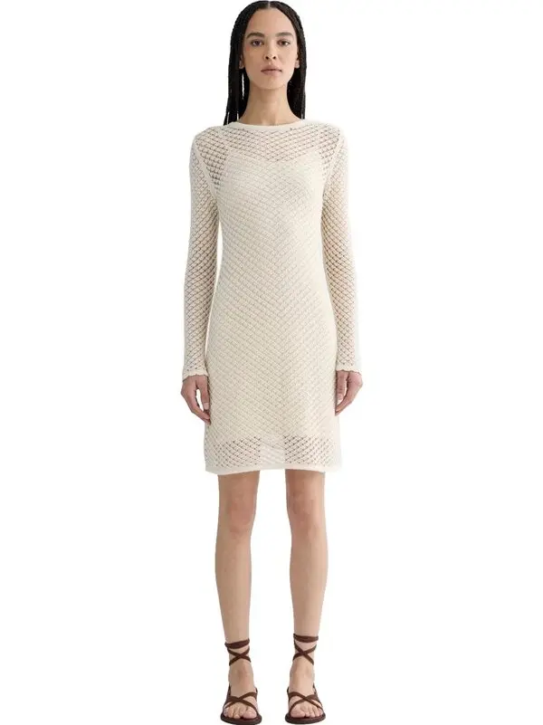 Everlane Lace Knit Mini Dress - Birch