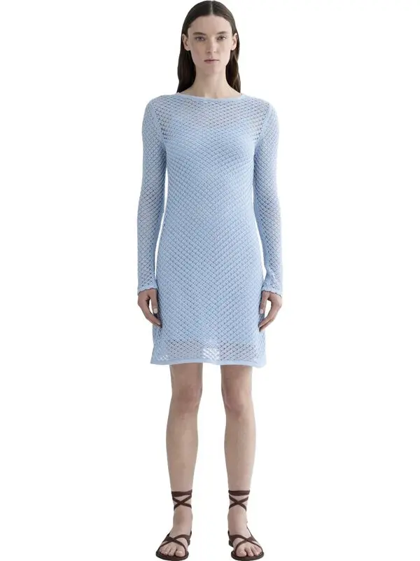 Everlane Lace Knit Mini Dress - Sky Blue