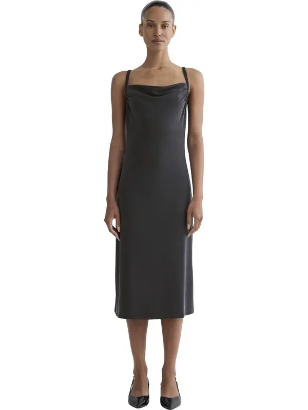 Everlane Tank Midi Dress In Butterknit - Black