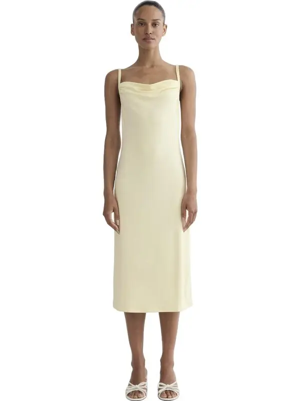 Everlane Tank Midi Dress In Butterknit - Light Yellow