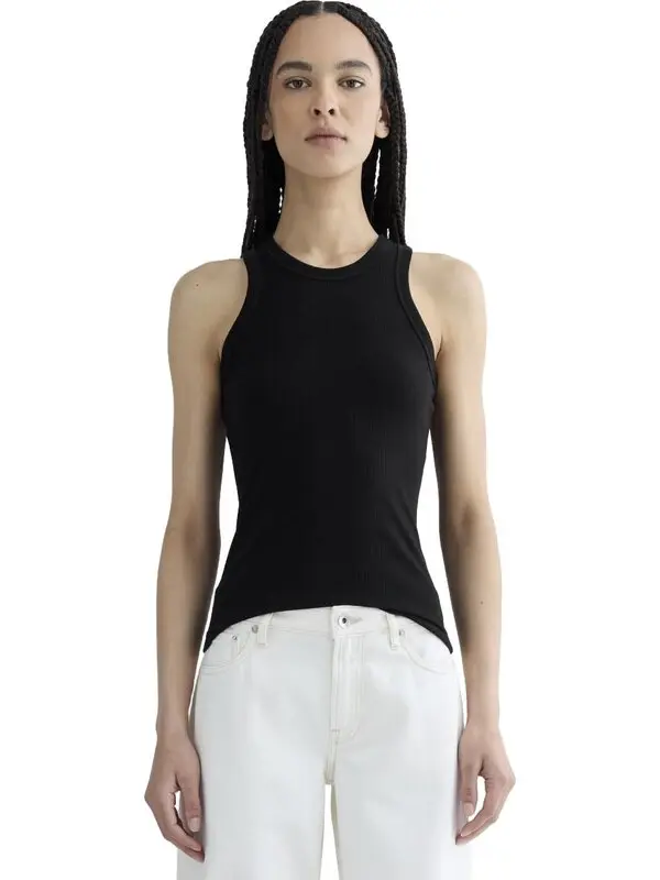 Everlane Shimmy Cutaway Tank Top - Black