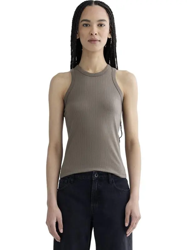 Everlane Shimmy Cutaway Tank Top - Taupe