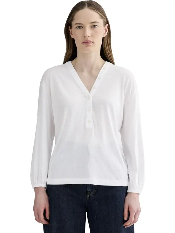 Everlane Air V-neck Henley - White