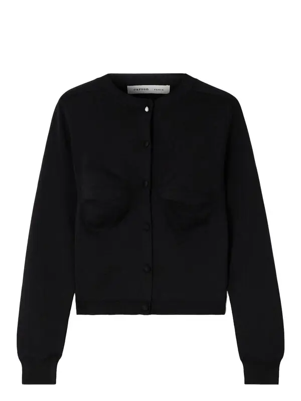Carven Silk-blend Cardigan - Black