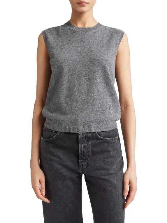 FERRAGAMO Cashmere Blend Sweater Vest - Grigio Melange